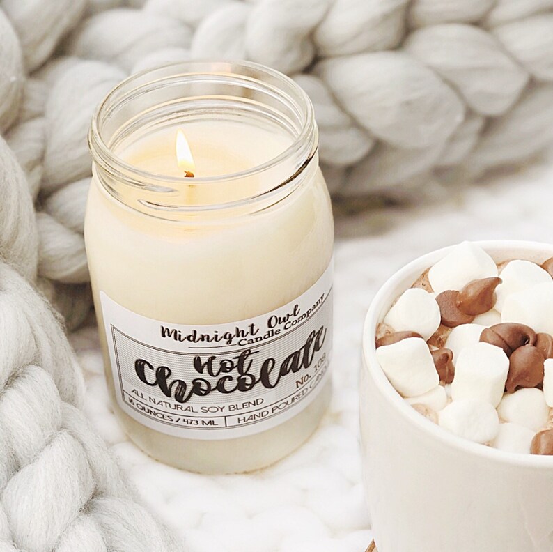 Hot Chocolate Candle, Chocolate Lover Gift, Hot Cocoa, Hot Chocolate ...