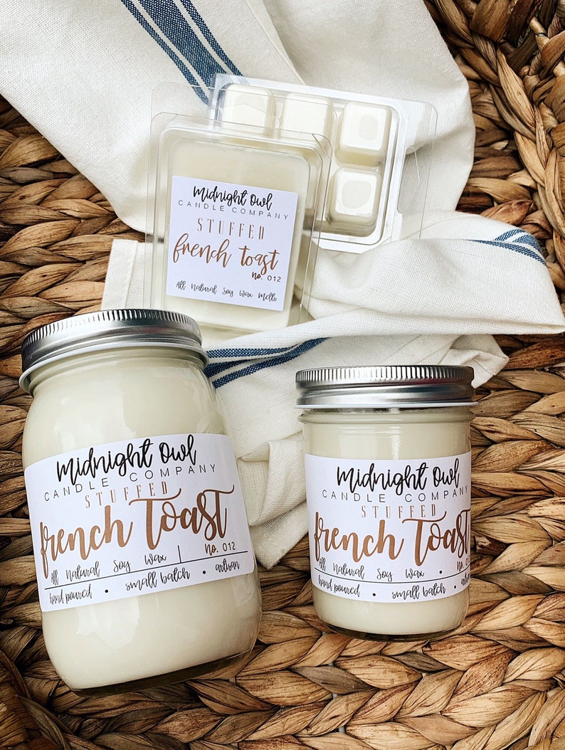 Stuffed French Toast Jar Candle Scented Soy Candle Mason Jar - Etsy