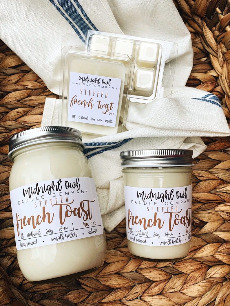 Stuffed French Toast Jar Candle Scented Soy Candle Mason Jar - Etsy