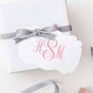 Monogram Tag Monogram Gift Tags - Etsy