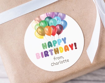 Happy Birthday Stickers Happy Birthday Labels Happy - Etsy