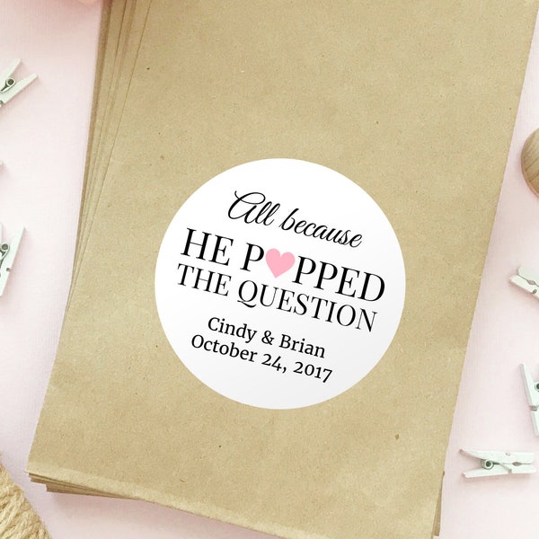 He Popped the Question Sticker - Etsy Canada