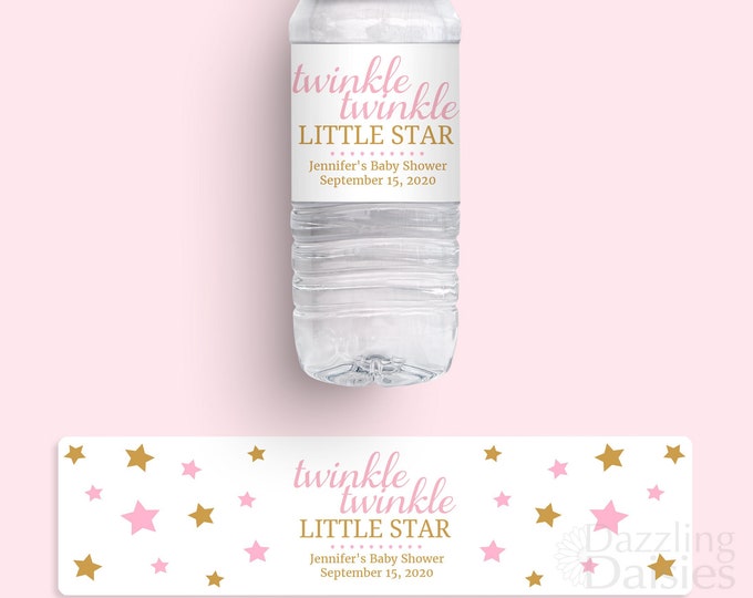 Twinkle Twinkle Little Star Water Bottle Labels Twinkle Twinkle Baby ...