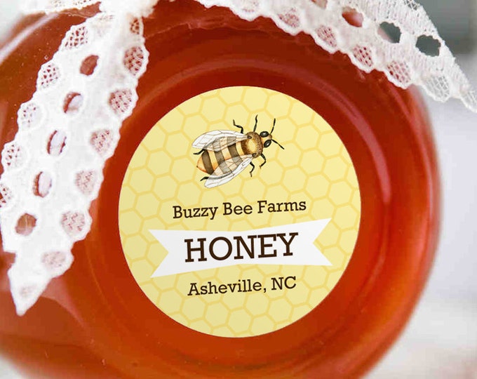 Personalized Honey Clear Vinyl Stickers, Custom Honey Product Stickers ...