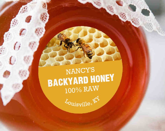 Personalized Honey Clear Vinyl Stickers, Custom Honey Product Stickers ...