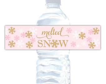 Melted snow labels | Etsy