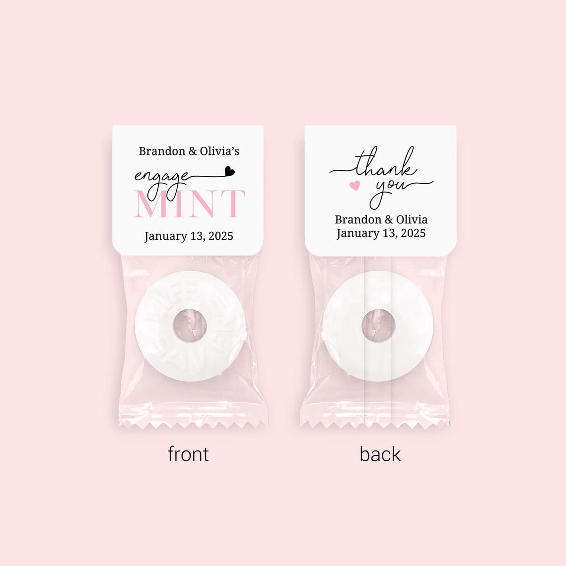 Engagement Mints Included, Mint Favors, Personalized Life Savers Labels ...