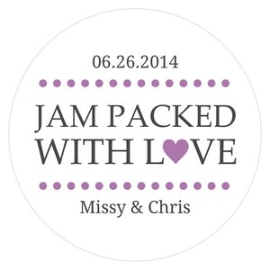Jam Packed With Love Stickers Wedding Jam Labels RW002 - Etsy