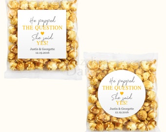 He Popped the Question, She Said Yes! / Engagement Party Kettle Corn ...