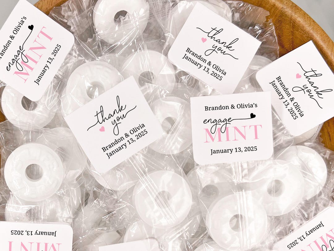 Engagement Mints Included, Mint Favors, Personalized Life Savers Labels ...