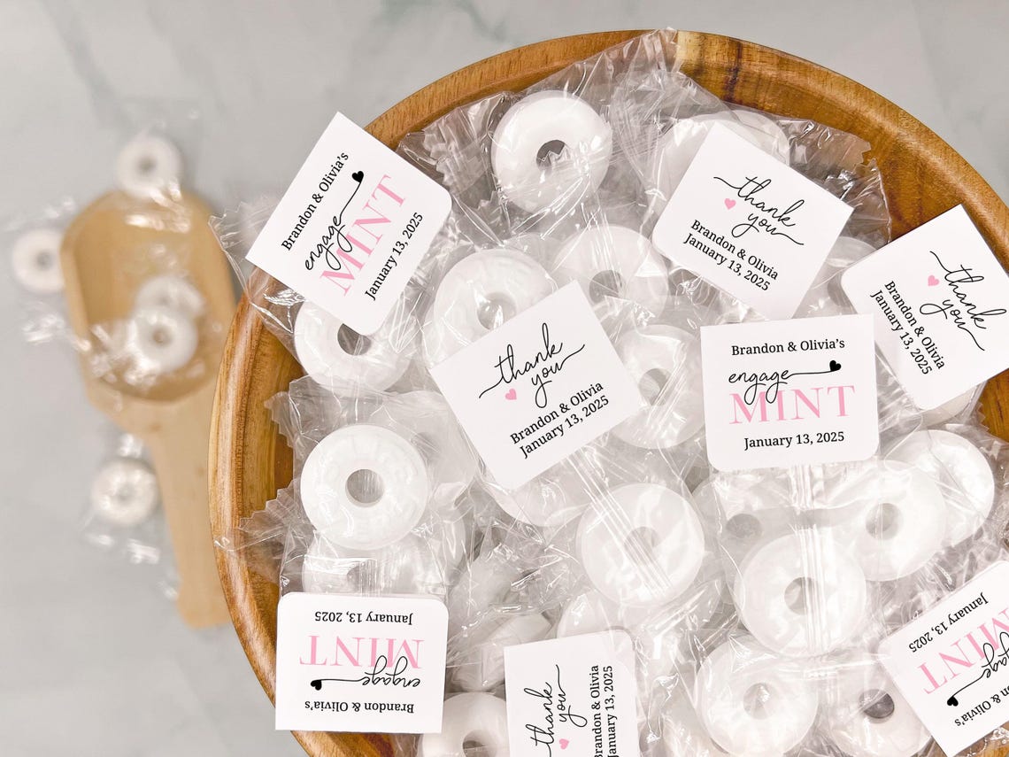 Engagement Mints Included, Mint Favors, Personalized Life Savers Labels ...