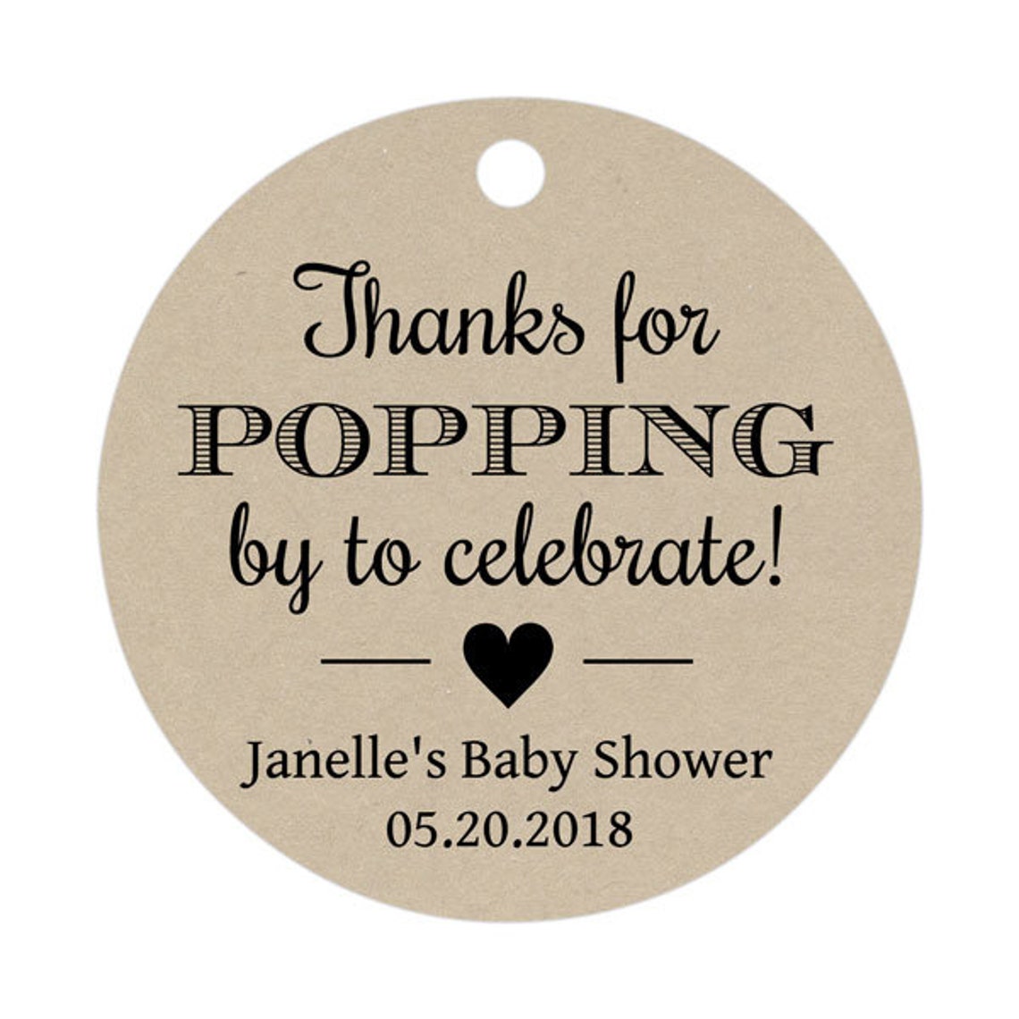 Thanks for Popping by Tags Thanks for Popping by Baby Shower - Etsy