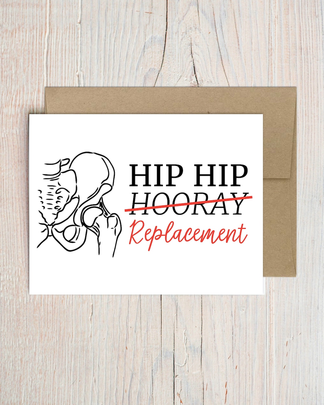 Hip Replacement Card, Get Well Soon Card, Funny New Hip Surgery ...