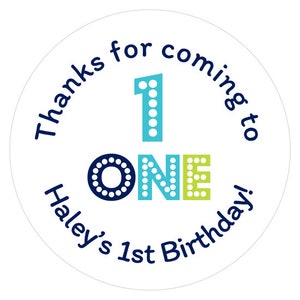 1st Birthday Sticker First Birthday Stickers RW066 - Etsy