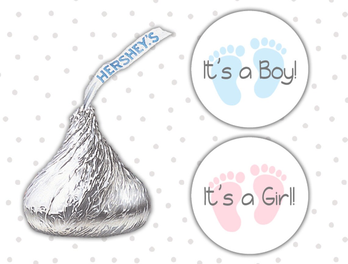 Hershey Kiss Stickers Baby Shower 108 Hershey Kiss Labels - Etsy