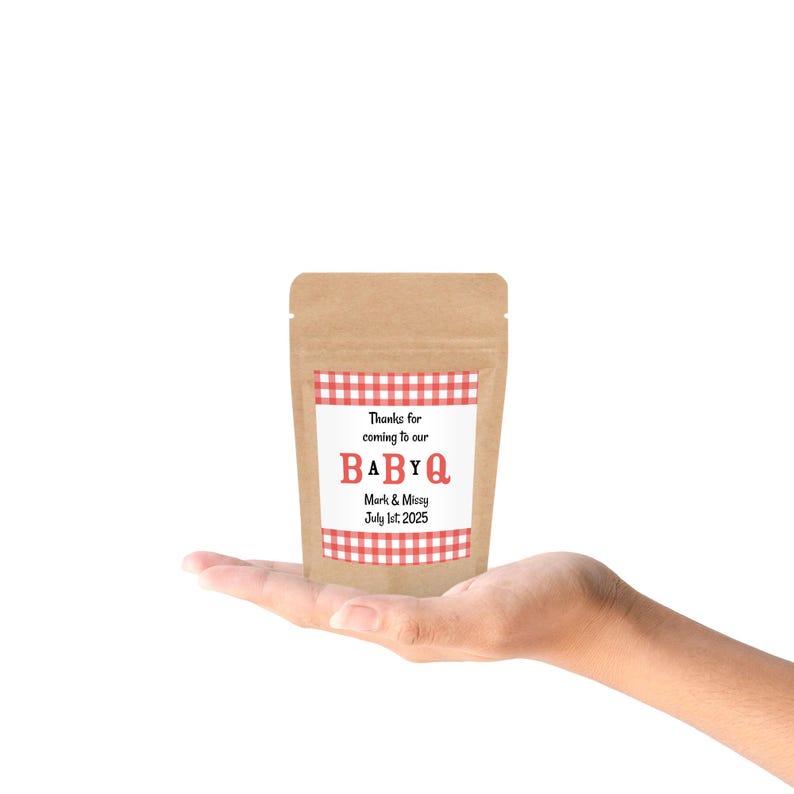 Baby Q Favors Seasoning, Baby Shower BBQ Sticker Labels for Dry Rub ...