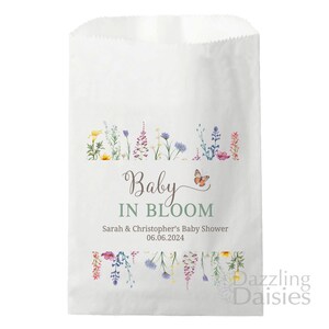 Baby in Bloom Bags Baby Shower Favors, Flower Seeds Sachets, Floral ...