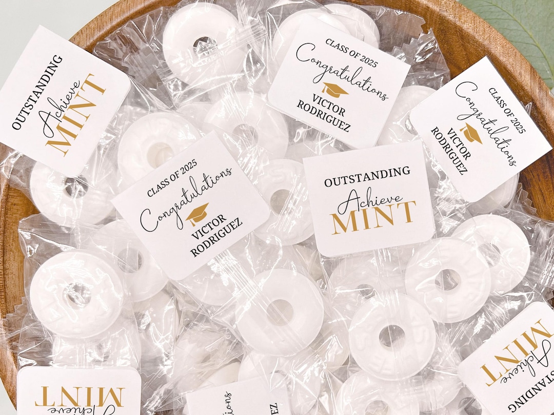 Graduation Mint Favor Stickers and Mints, Personalized Achievement Life ...