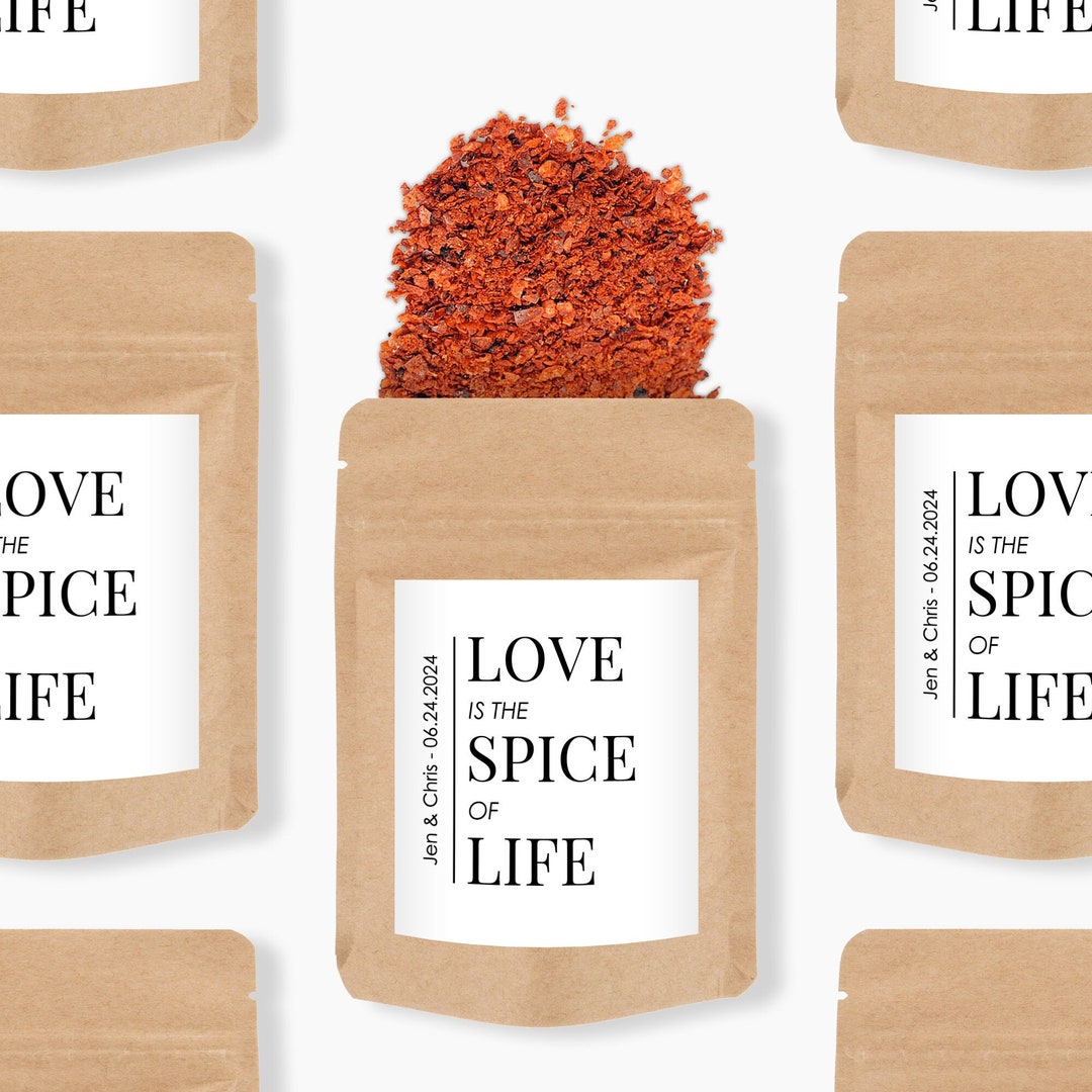 Spices Wedding Favor Pouch, Love is the Spice of Life, Spice Packets ...