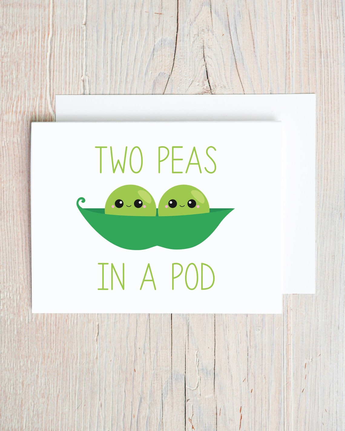 Two Peas in a Pod Card Twin Baby Card Friendship Card - Etsy