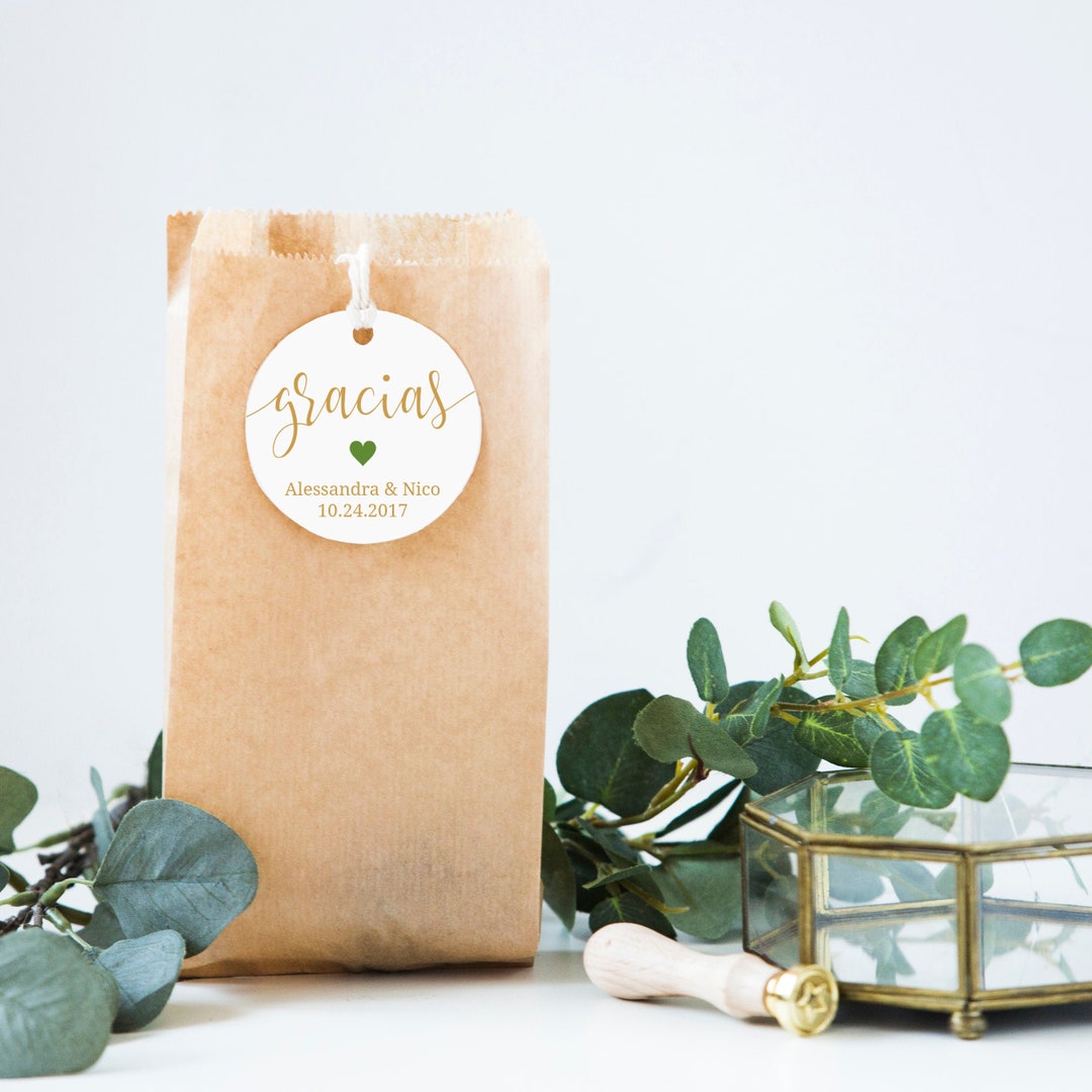 Gracias Tags Gracias Favor Tags Spanish Tag Wedding Tags Wedding Favor ...