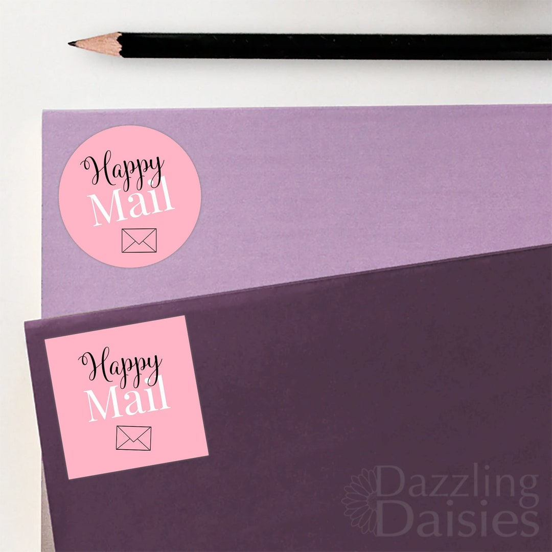 Happy Mail Stickers Happy Mail Labels Packaging Stickers - Etsy