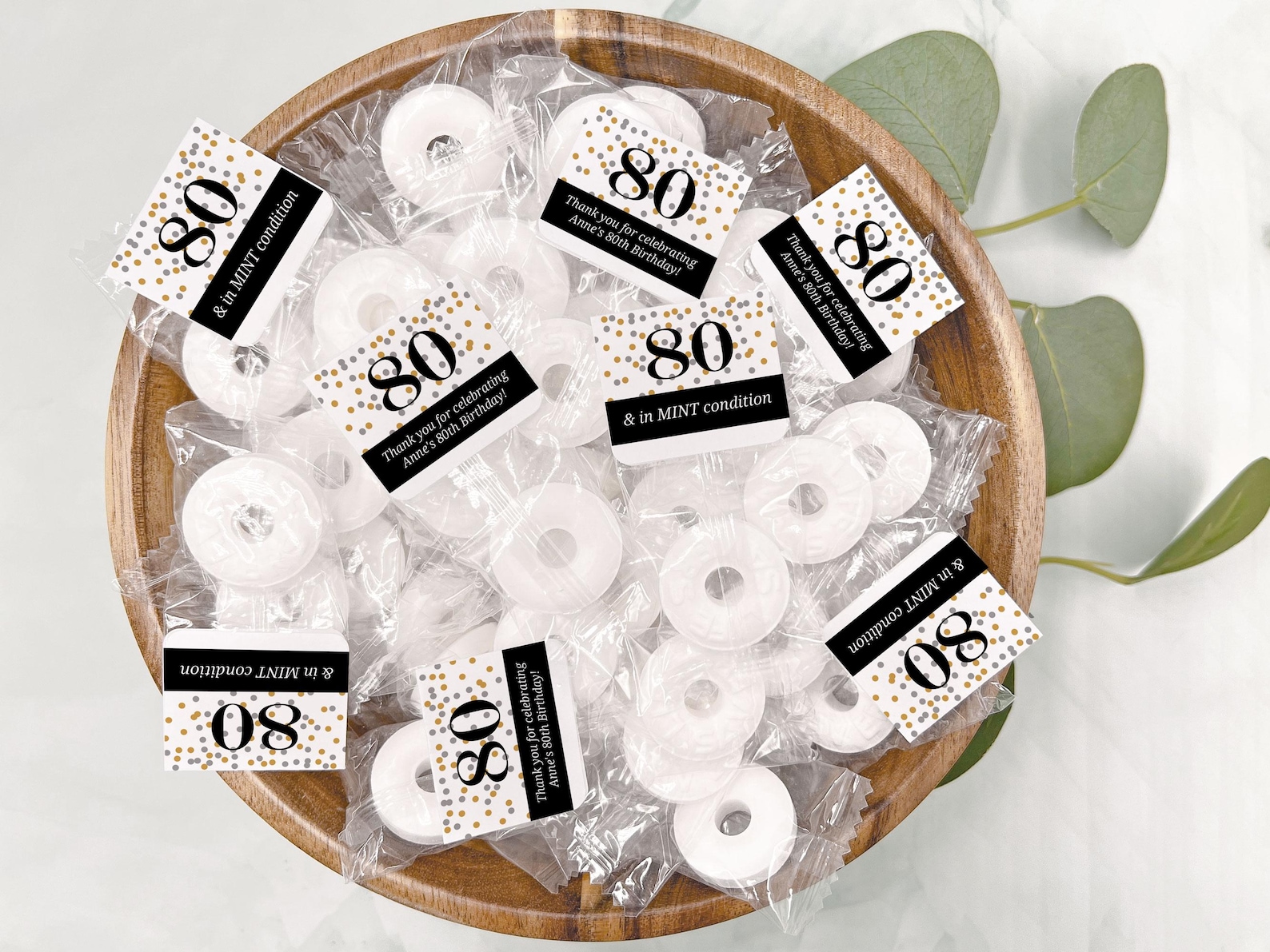 80 and in Mint Condition Stickers and Mints, Milestone Birthday Party ...