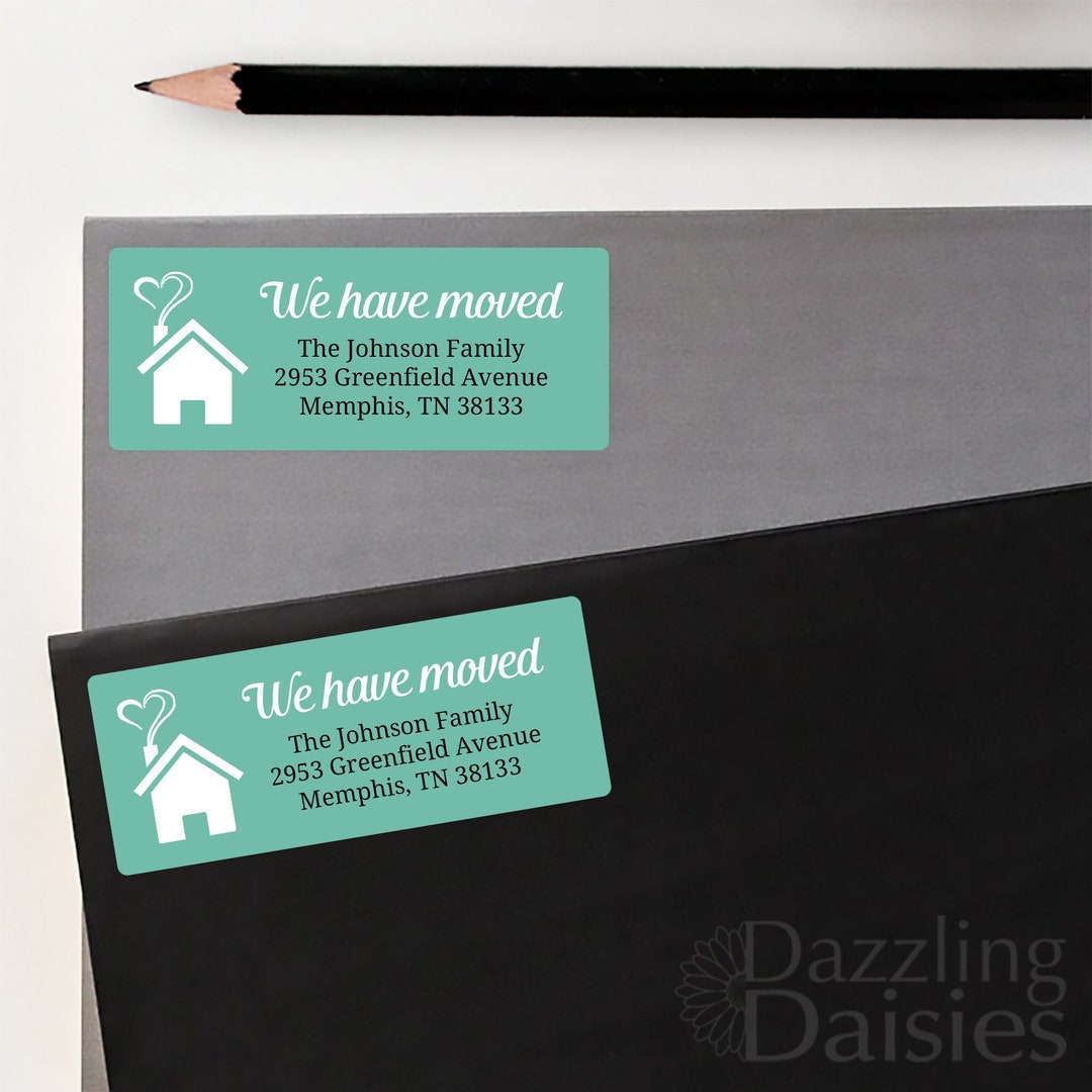 We Have Moved Return Address Labels, Change of Address Stickers ...