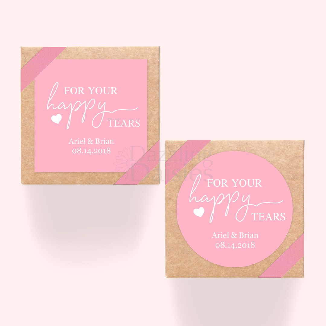 For Your Happy Tears Stickers Wedding Tissue Stickers Happy Tears ...