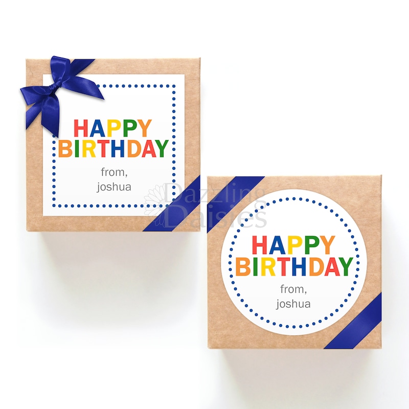 Happy Birthday Stickers - Etsy