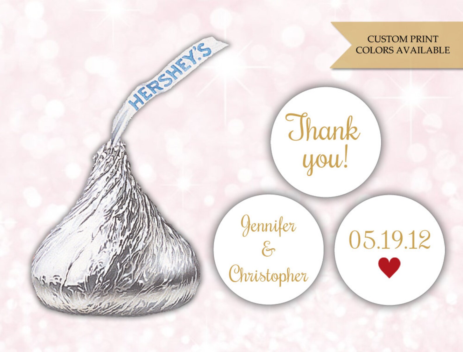 Hershey Kiss Sticker 108 Hershey Kiss Sticker Wedding Etsy