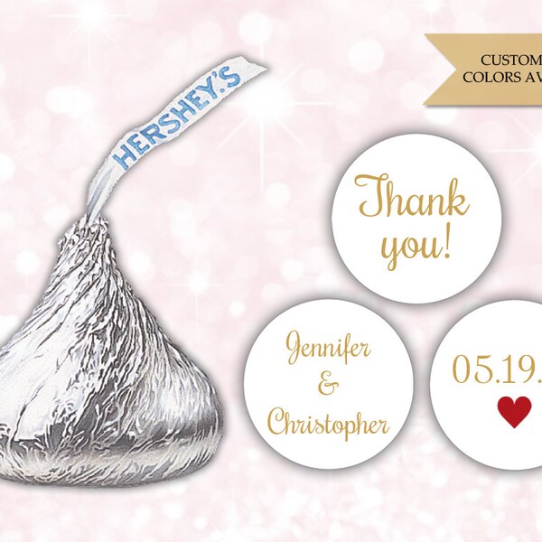 Hershey Kiss Stickers Wedding Etsy
