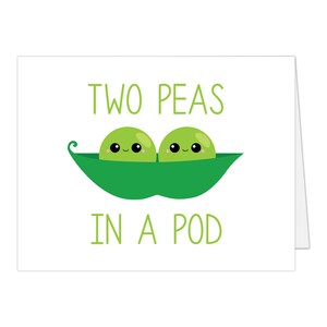 Two Peas in a Pod Card Twin Baby Card Friendship Card - Etsy
