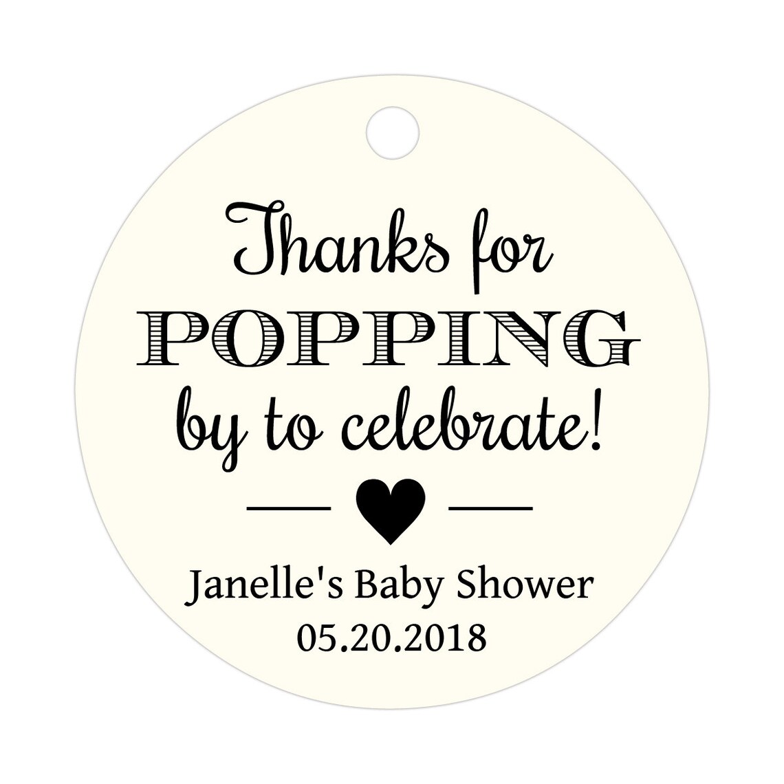 Thanks for Popping by Tags Thanks for Popping by Baby Shower - Etsy