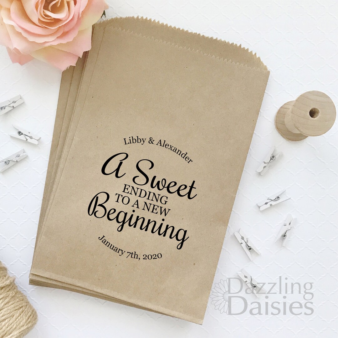 A Sweet Ending to a New Beginning Bags Grease Resistant Graduation and ...