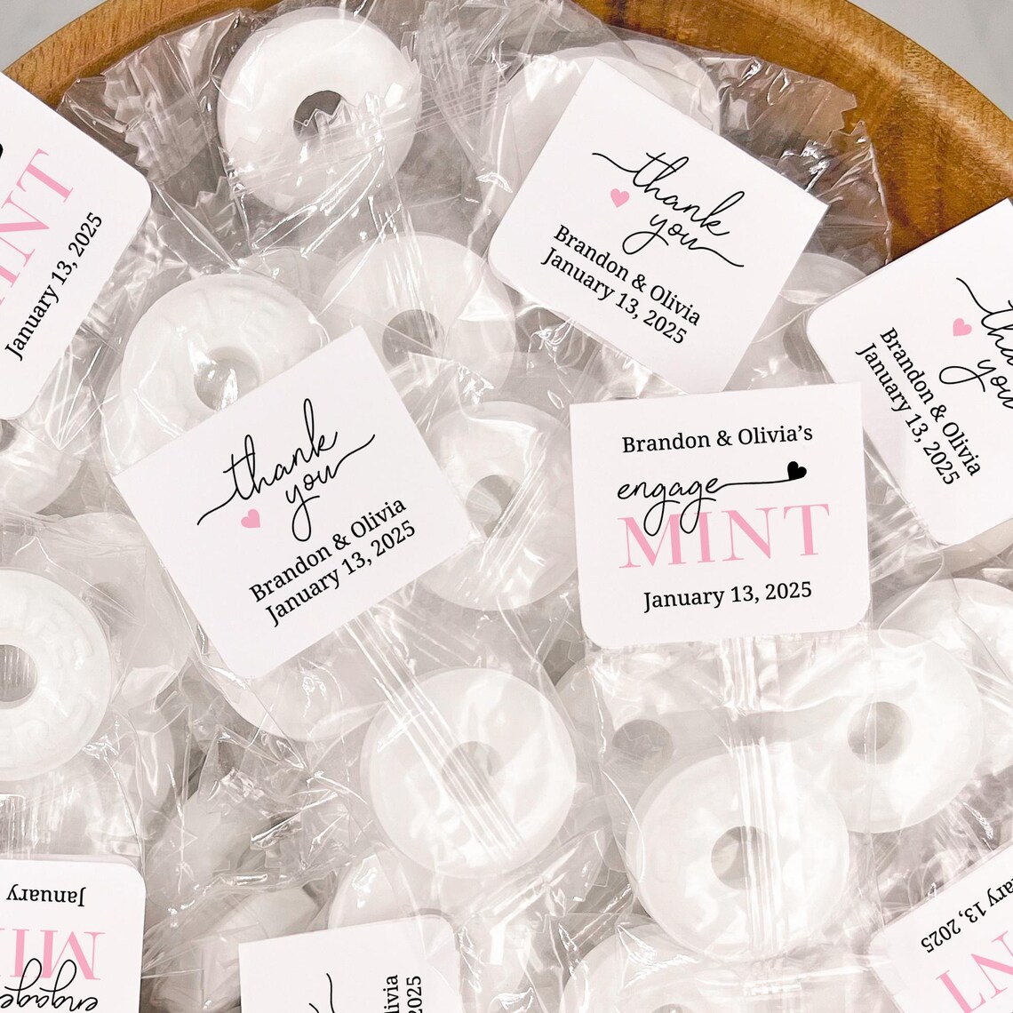 Engagement Mints Included, Mint Favors, Personalized Life Savers Labels ...