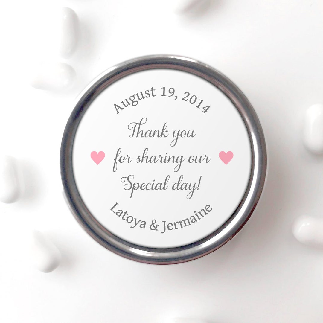 Thank You for Sharing Our Special Day Stickers Wedding Stickers Wedding ...