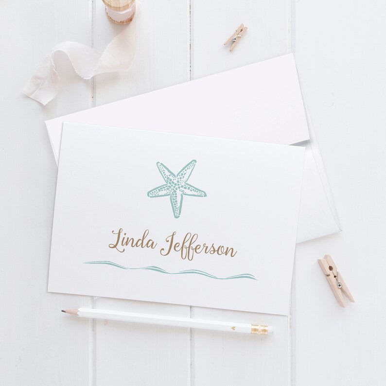 Nautical Note Cards 10 Nautical Notecards Beach Themed - Etsy