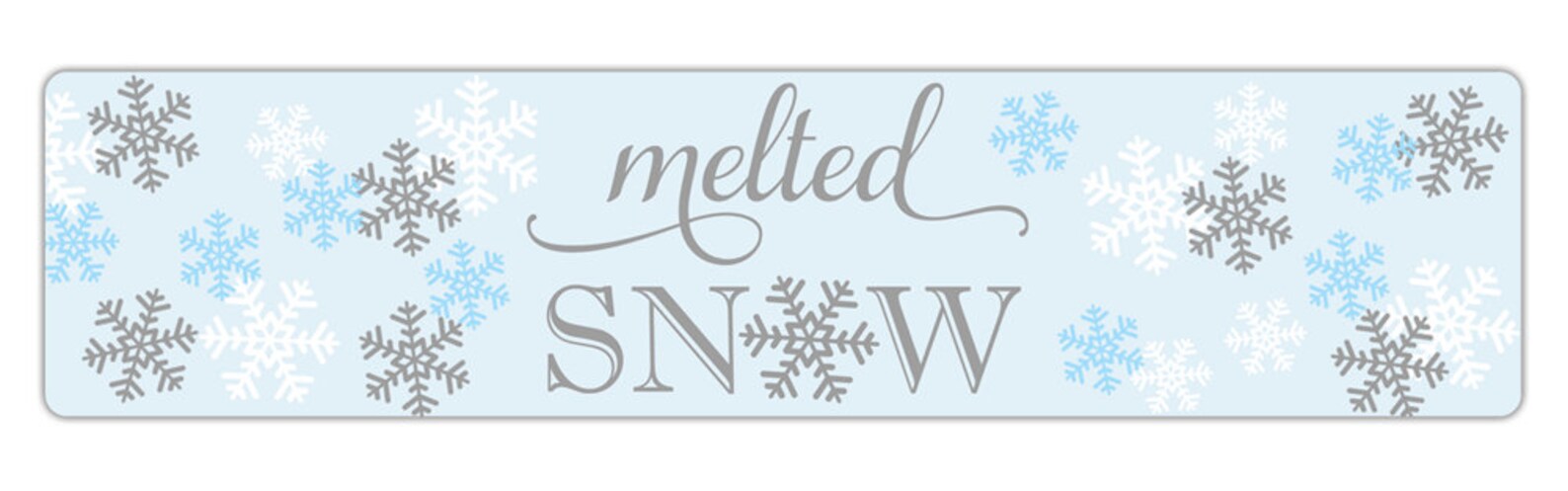 Melted Snow Water Bottle Labels Melted Snow Labels Winter | Etsy