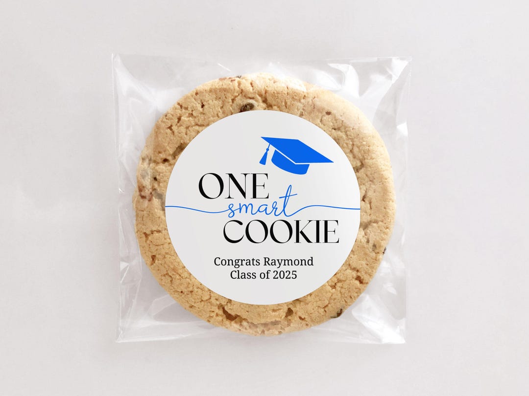 One Smart Cookie Bags and Stickers, Graduation Party Cookies Favors ...
