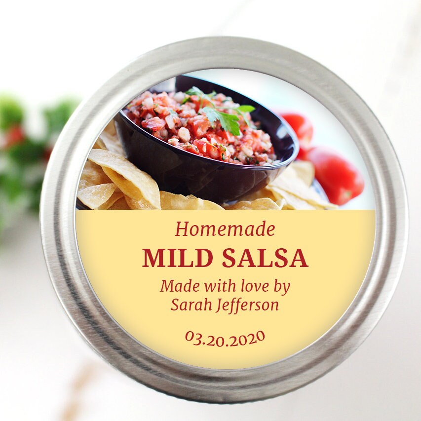 Salsa label Salsa sticker Salsa jar labels Salsa jar | Etsy