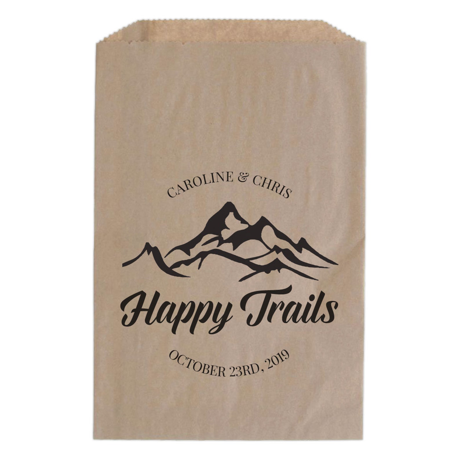 Happy Trails Bag Trail Mix Bags Trail Mix Favor Bags | Etsy