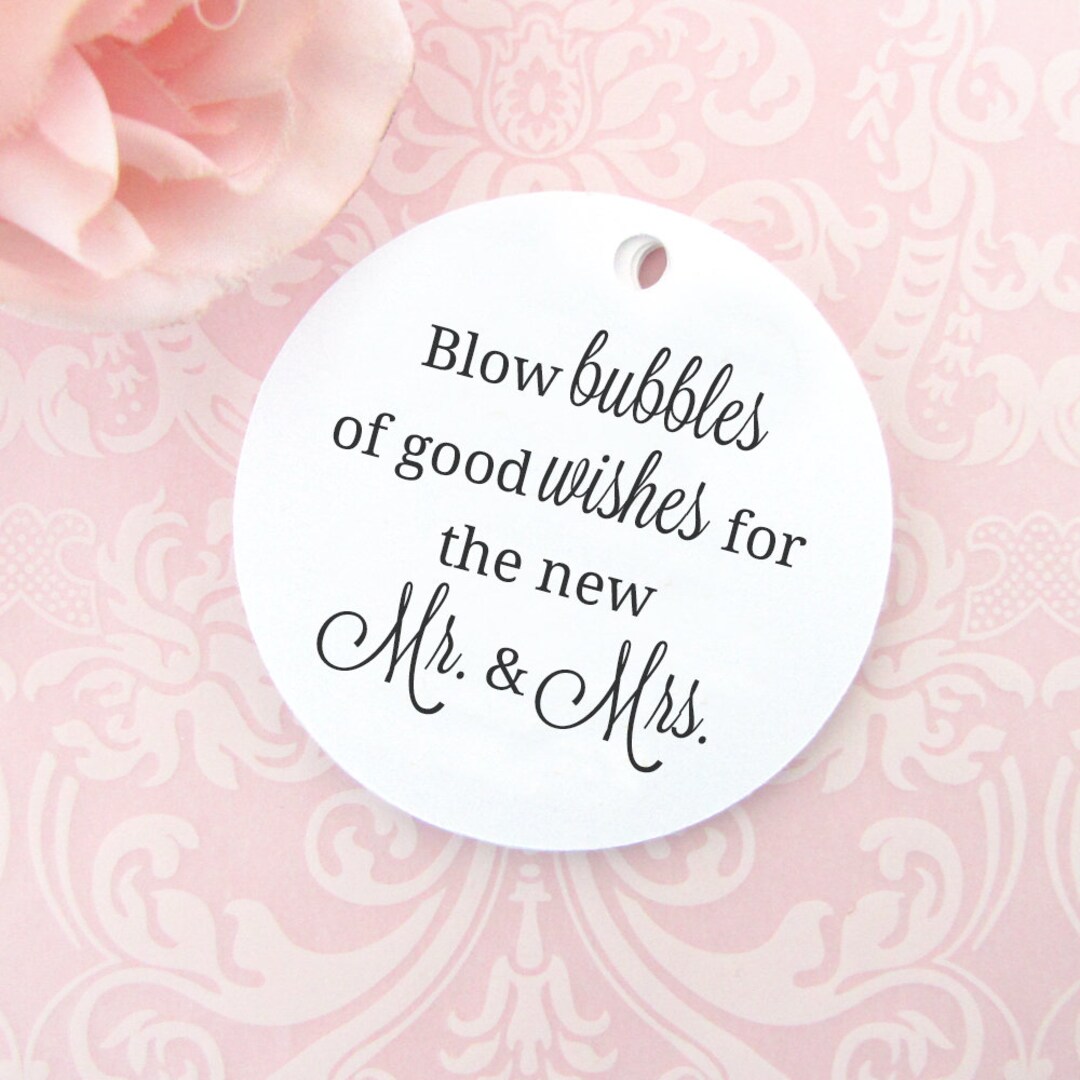 Wedding Bubble Tags - Bubble Tags - Bubble Tags Wedding - Bubble Favor ...