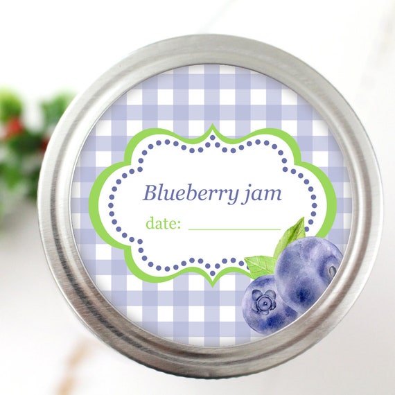 Blueberry Jam Labels Canning Jar Labels Jam Jar Labels - Etsy