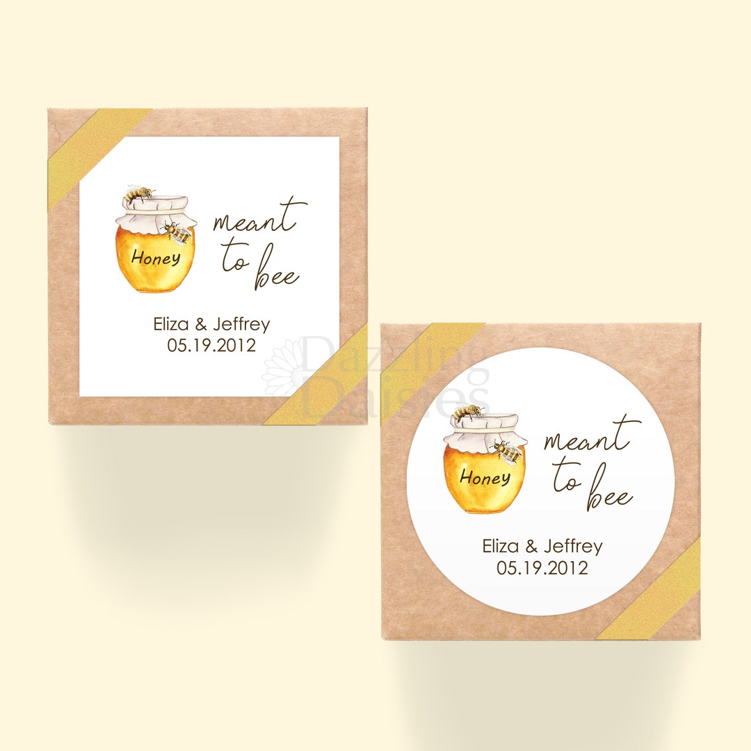 Meant to Bee Stickers Meant to Bee Labels Honey Wedding Stickers ...