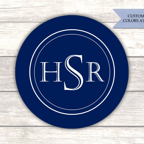 Monogram Sticker - Etsy