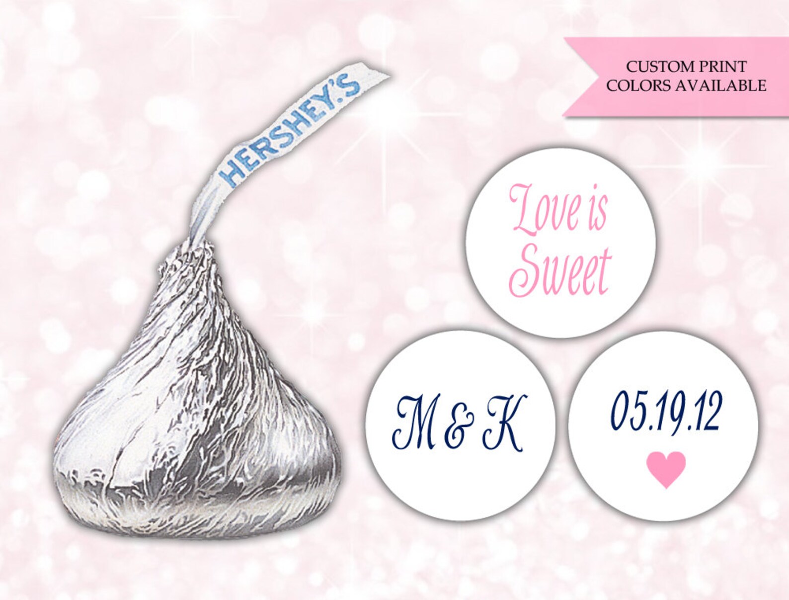 Hershey Kiss Sticker Wedding 108 Hershey Kiss Stickers - Etsy
