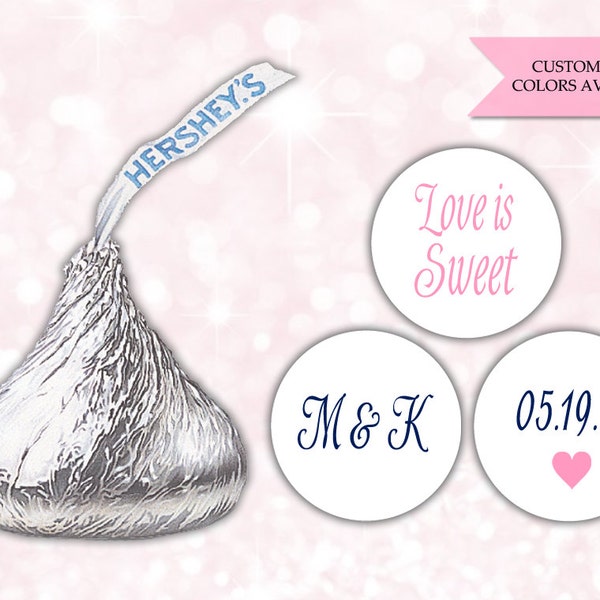 Hershey Kiss Stickers Bridal Shower Etsy