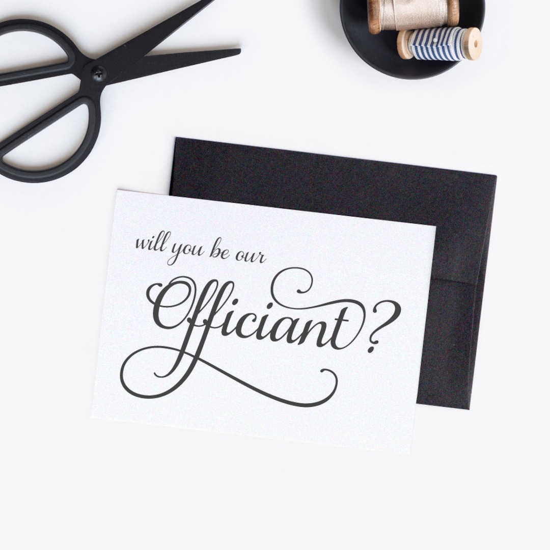 Will You Be Our Officiant Card With Envelope, Officiant Proposal, Will ...