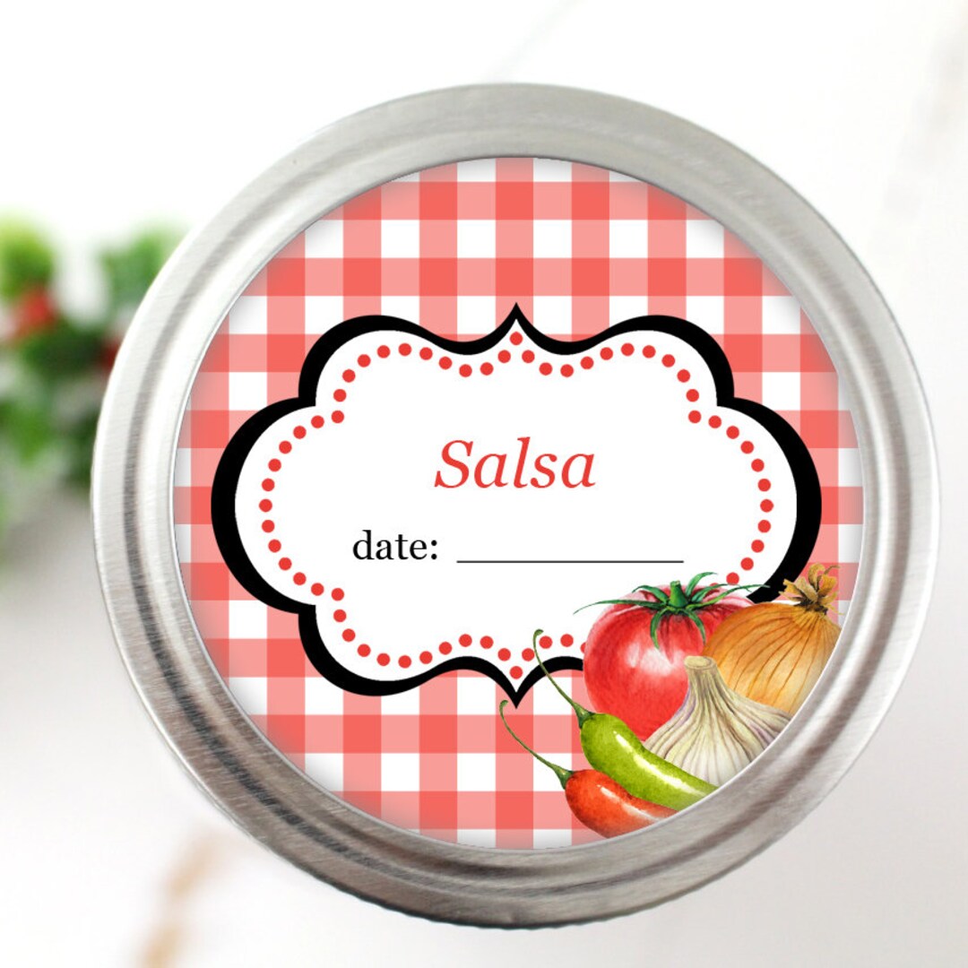 Salsa Label Salsa Sticker Salsa Jar Sticker Homemade Salsa Label ...